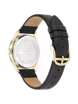 Ted Baker London Watch With Leather Strap - Black