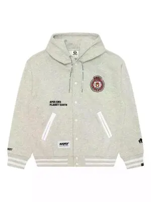 AAPE BY *A BATHING APE Appliqué-detail Hoodie - Grey