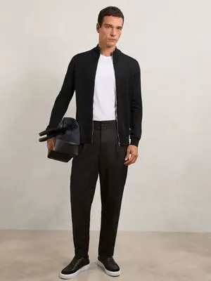 REISS Hampshire Wool Zip-through Cardigan