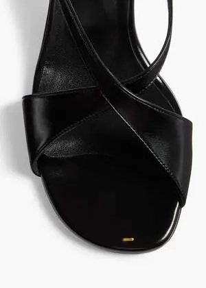 Khaite Liria Ankle Strap Sandal 75 - Black