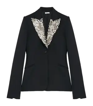 Alexander McQueen Wool Single-breasted Embellished Jacket