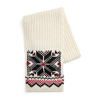 Polo Ralph Lauren Wool Jacquard Snowflake Scarf - Ivory