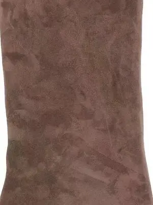 Amina Muaddi 60mm Fiona Tapered-toe Slip-on Boots - Brown