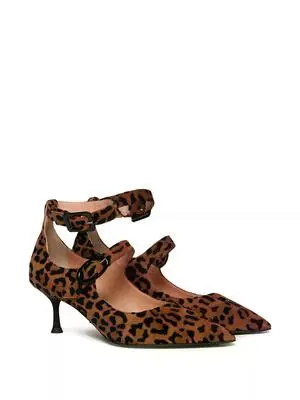 GIULIANO GALIANO Leopard-print Buckle Pumps
