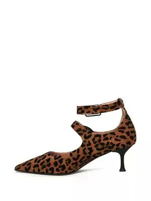 GIULIANO GALIANO Leopard-print Buckle Pumps