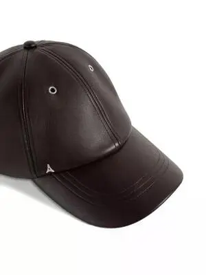 Manière De Voir Faux Leather Baseball Cap