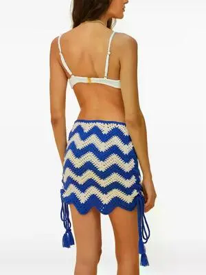 Farm Rio Chevron Tassel Mini Skirt
