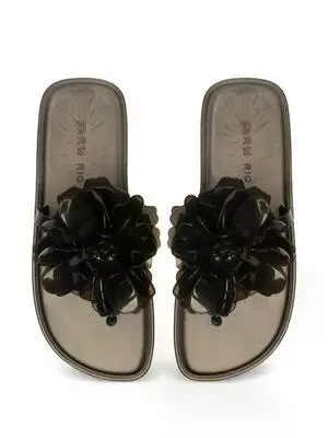 Farm Rio Flower-appliqué Sandals