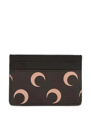 MARINE SERRE Moon Canvas Card Holder - Black