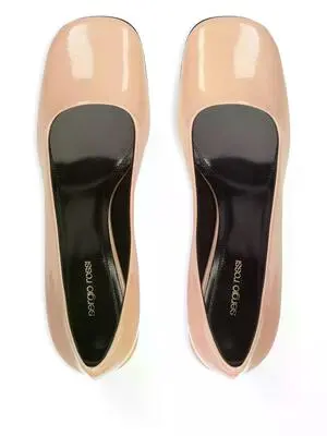 SERGIO ROSSI 80mm Square-toe Pumps - Neutrals