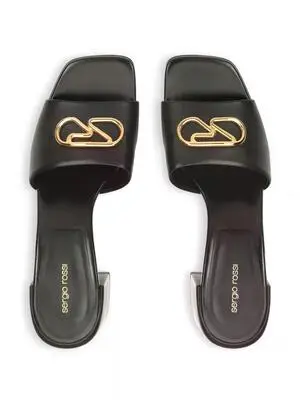 SERGIO ROSSI 55mm Logo-plaque Sandals