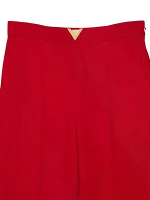 Valentino Garavani V-detail Wool-crepe Trousers