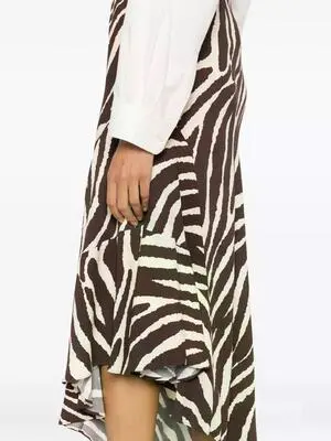 TWINSET Zebra Print Asymmetric Skirt