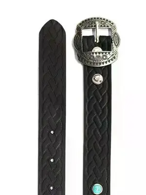 HTC LOS ANGELES Laurel Studded Braided Belt