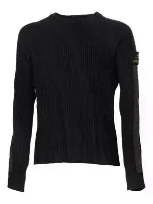 Premiata Crew-neck Ribbed Sweater - Black