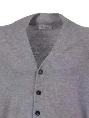 KANGRA V-neck Buttoned Cardigan - Grey