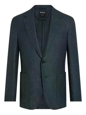 Zegna Checked Blazer - Green