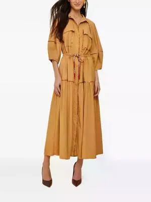 Farm Rio Tiered Drawstring Midi Dress