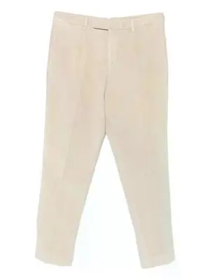 DELL'OGLIO Pleated Corduroy Trousers - Neutrals