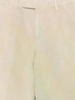 DELL'OGLIO Pleated Corduroy Trousers - Neutrals