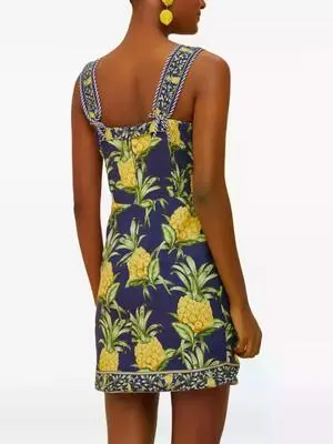 Farm Rio Pineapple-print Mini Dress