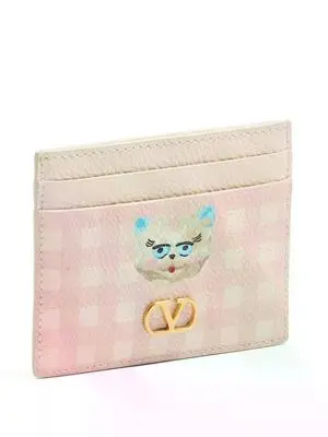 Valentino Garavani Le Chat De La Maison Card Holder - Neutrals