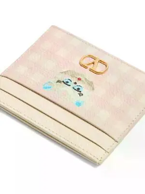 Valentino Garavani Le Chat De La Maison Card Holder - Neutrals