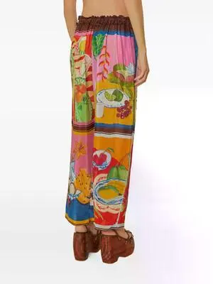 Farm Rio Printed Trousers With Ruffle
