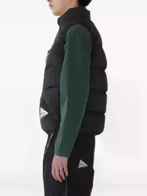 AND WANDER Gingham-pattern Gilet