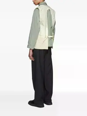 JIL SANDER Belted Back-detail Vest - Neutrals