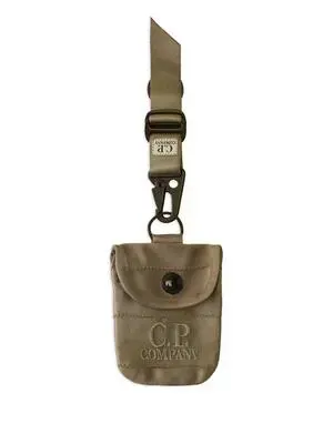 C.P. COMPANY Logo-embroidered Keyring - Neutrals