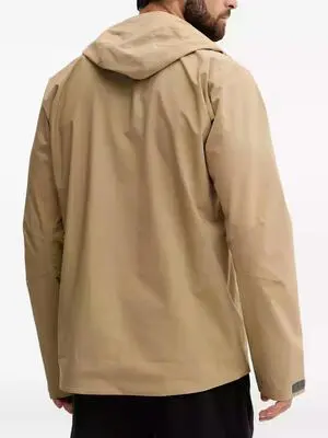 HAGLOFS Hooded Logo-detail Jacket - Brown