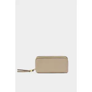 KATIE LOXTON Fold-out Mirror Makeup Bag - Light Taupe