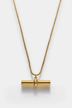 KATIE LOXTON Themis T-bar Necklace - Gold