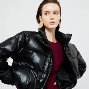 ATS Lyra Quilted Faux Leather Jacket - Black