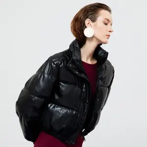 ATS Lyra Quilted Faux Leather Jacket - Black