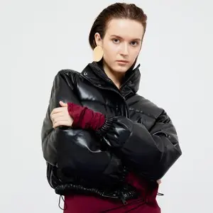 ATS Lyra Quilted Faux Leather Jacket - Black