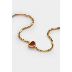 KATIE LOXTON Plated Heart Charm Bracelet