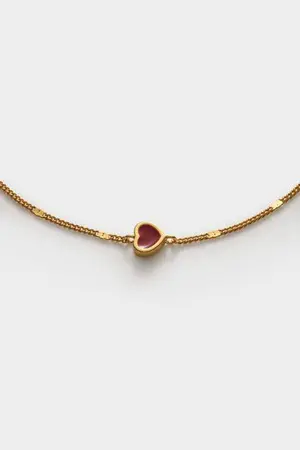 KATIE LOXTON Plated Heart Charm Bracelet