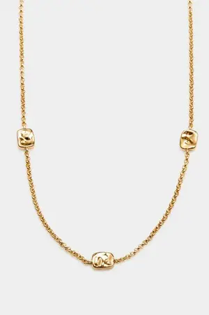 KATIE LOXTON Bea Waterproof Choker Necklace With Molten Charm Detailing