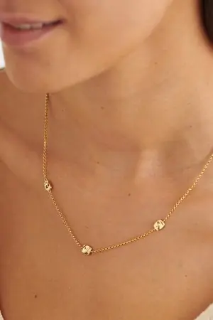 KATIE LOXTON Bea Waterproof Choker Necklace With Molten Charm Detailing