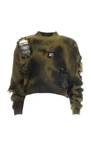 DES_PHEMMES Tie Dye Wool Pullover
