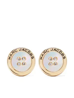 Marc Jacobs Button Stud Earrings - Grey