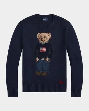 Polo Ralph Lauren Polo Bear Cotton-linen Crewneck Sweater