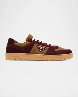 Prada Downtown Re-nylon & Suede Low-top Sneakers