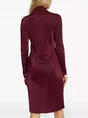 Versace Gathered Bust Midi Shirt Dress
