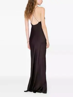ANINE BING Laurel Criss-cross Slip Maxi Dress