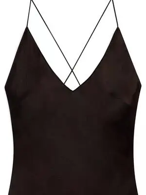 ANINE BING Laurel Criss-cross Slip Maxi Dress