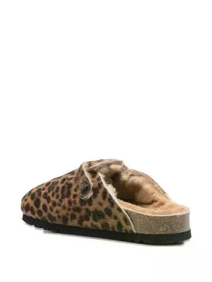 DR. SCHOLL'S SHOES Fae Leopard-print Buckle Mules - Brown