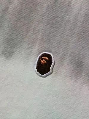 A BATHING APE Tie-dye Logo-embroidered T-shirt